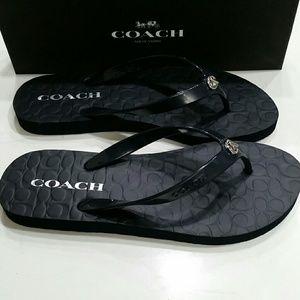Coach | Shoes | New Coach Navy Blue Sandals | Poshmark
